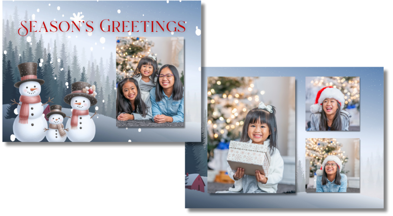 Free Winter Photo Card Template